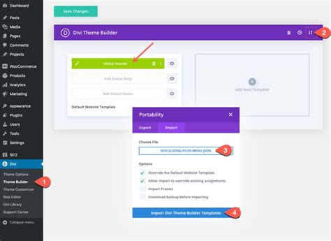 How To Create A Slide Down Push Menu In Divi Ask The Egghead Inc