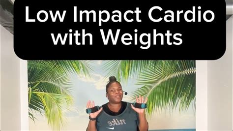 Low Impact Standing Cardio With Weights Youtube