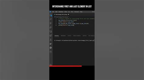 frequently asked questions swap first and last element in python list