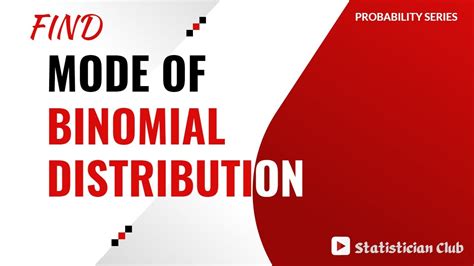 Mode Of Binomial Distribution Youtube