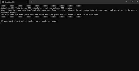 Console Simulator ATM By YarYats