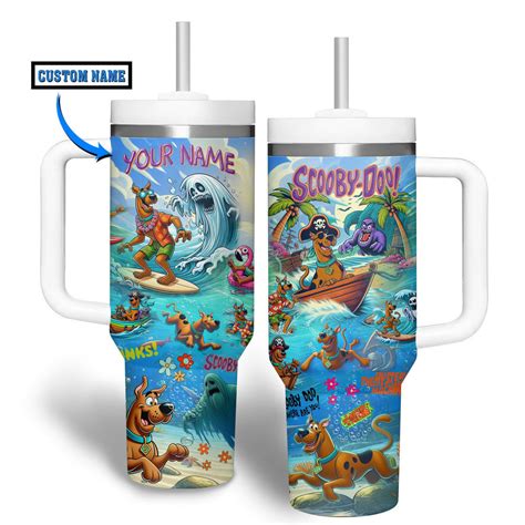 Scooby Doo Cartoon Custom Stanley Quencher 40oz Stainless Steel Tumbler