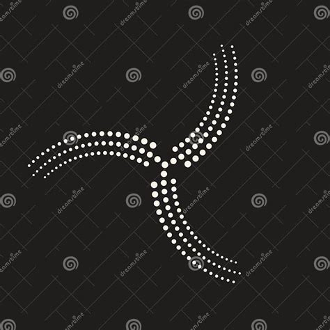 Abstract Dotted Symbol Like 3 Axis Propeller Halftone Dynamic Rotating As Logo Or Icon Stock