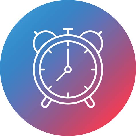 alarm clock line gradient circle background icon 16859768 vector art at vecteezy