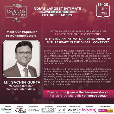 Intimasia Meet Our Speaker Sachin Kumar Gupta Managing