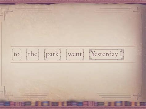Present Simple Present Continuous Past Simple Unjumble