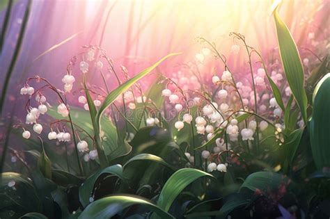 Lily Valley Field Generate Ai Stock Illustration Illustration Of