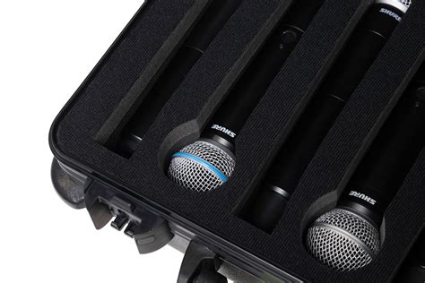 Gator Mic Case W06 Case For 6 Wireless Microphones Flightcase For