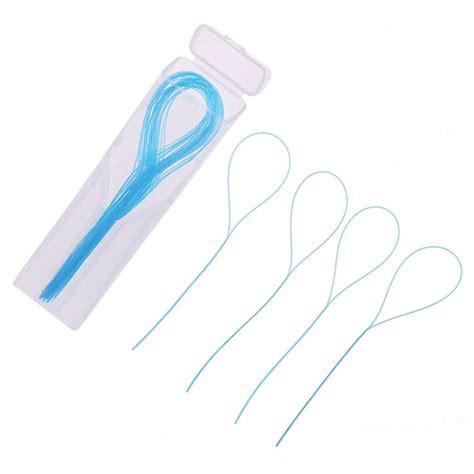 Blarkrus 35 Pcs Dental Floss Threaders Simple Loop Case For Braces Bridges Implants