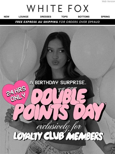 White Fox Boutique Babe ITS DOUBLE POINTS DAY Milled