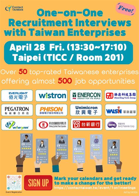【徵才訊息】經濟部contatc Taiwan 「2023僑外生在台就業媒合會」