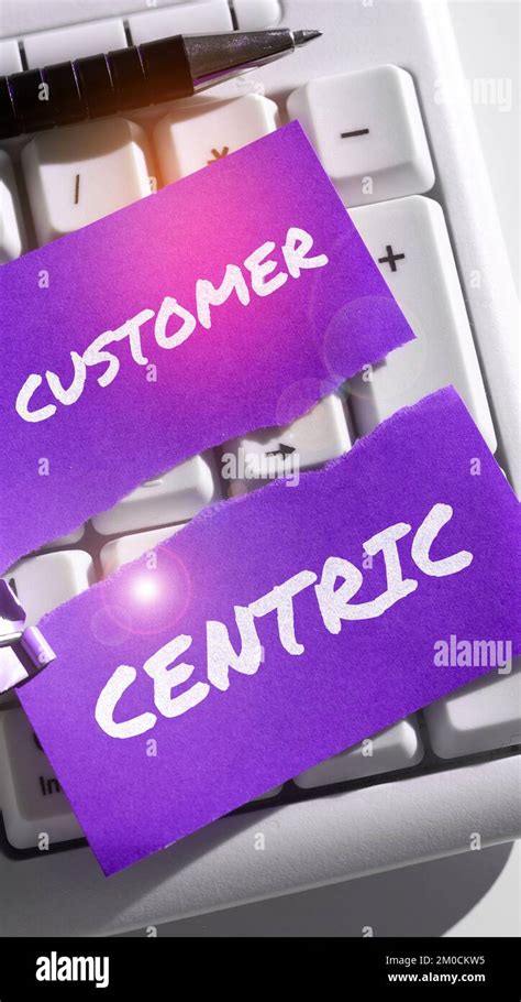 Sign Displaying Customer Centric Business Overview Process Of Looking After Customers To Ensure