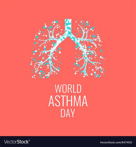 Asthma Awareness Poster Royalty Free Vector Image