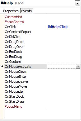 How To Highlight A Label In Delphi When The Mouse Hovers Over It