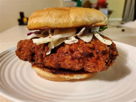 Homemade Nashville Hot Chicken Sandwich Rfood