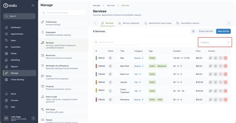 Categorising Services Ovatu Help Guides