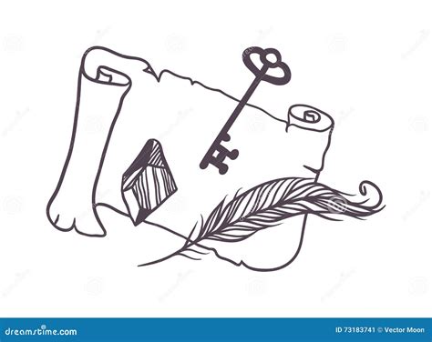 Old Paper Scroll Vector Illustration Stock Vector Illustration Of