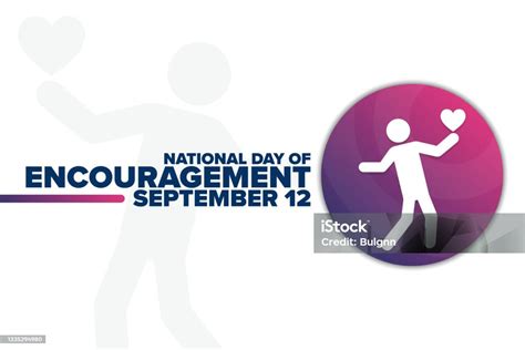 격려의 날 9월 12일 휴일 개념 배경 배너 카드 텍스트 비문이있는 포스터용 템플릿 벡터 Eps10 그림입니다 감탄에 대한 스톡 벡터 아트 및 기타 이미지 Istock
