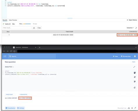 Weird Snowflake Converttimezone Behvaiour Get Help Metabase Discussion