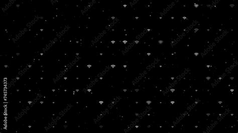 template animation of evenly spaced wifi symbols of different sizes and