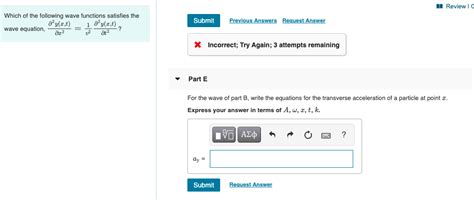 Solved Review Constants Which Of The Following Wave Chegg