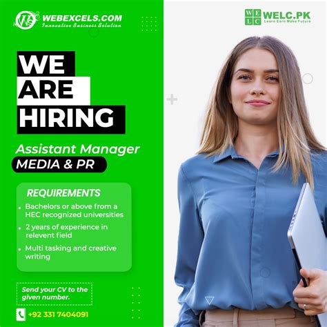 web excels on linkedin hiringnow mediaandpr assistantmanager