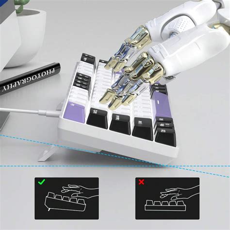 Teclado Mecânico Portátil Magegee 60 Para Jogos Caixa Led