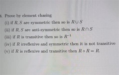 solved prove by element chasing i if r s are symmetric