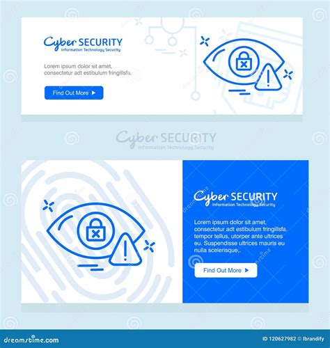 Cyber Security Banner Design Vector Stock Vector Illustration Of Design Internet 120627982