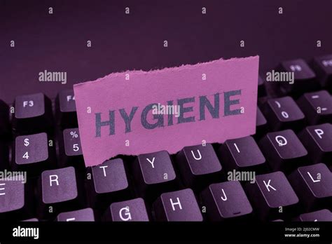 Text Caption Presenting Hygiene Word Written On Study Of Science Of