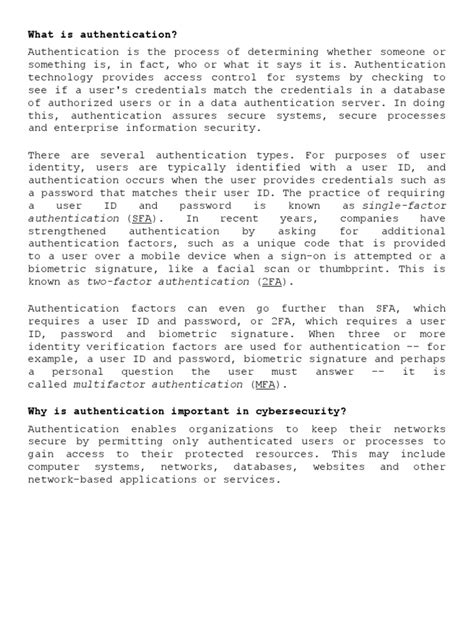 An Introduction To Authentication Understanding User Identification And Multi Factor