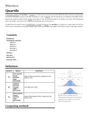Quartile Pdf Quartile In Descriptive Statistics The Quartiles Of A Ranked Set Of Data Values