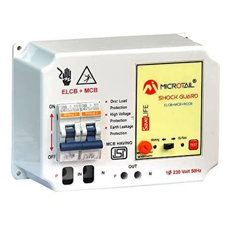 Microtail Elcb 32 Amp Single Phase 2 Pole Elcb Rccb Isi Marked Mcb