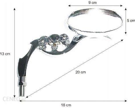 Części motocyklowe Motrix Lusterka Chromowane Stylowe Chopper Drag Klasyk Mot A