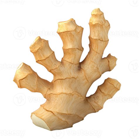 Natural Ginger Root Displayed In Its Raw Form Showcasing Unique
