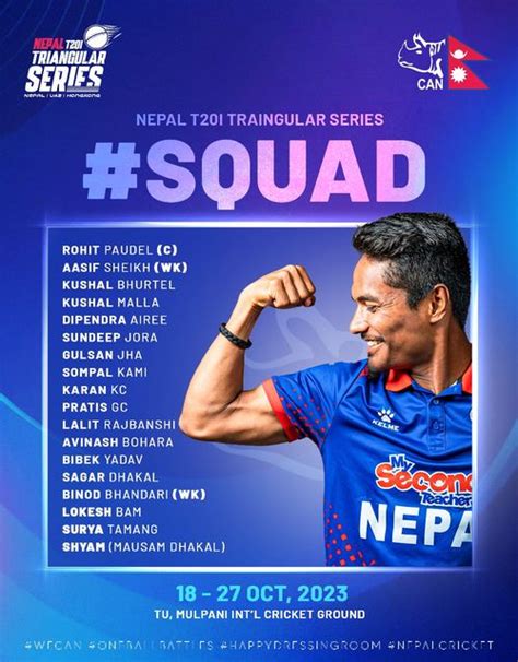 Can Announces Nepal Squad For The Tri Nation T20 Series Khabarhub