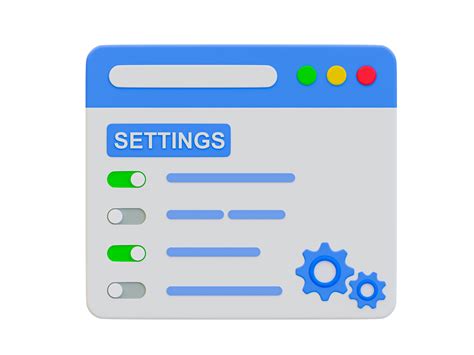 D Minimal Settings Page User Customize Settings Page Browser With