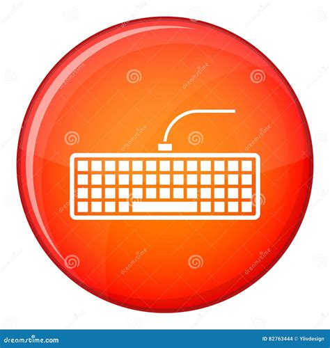 Black Computer Keyboard Icon Flat Style Stock Vector Illustration Of