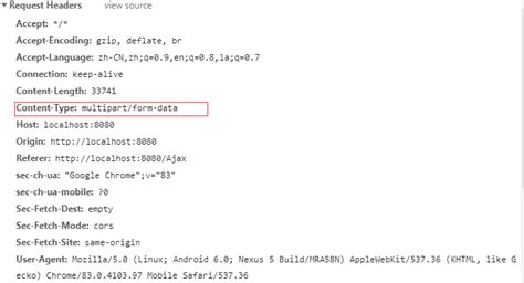Formdata Content Type