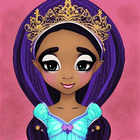 Beautiful Black Rapunzel Princess Tshirt Design · Creative Fabrica