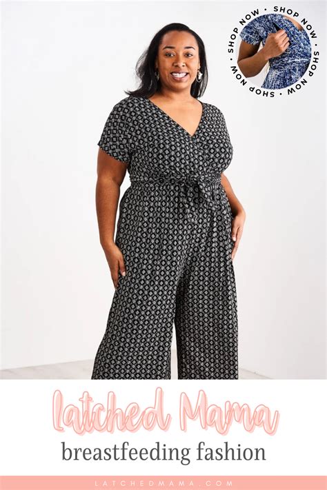 Latched Mama V Neck Nursing Jumpsuit Final Sale Breastfeeding