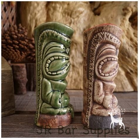 Tiki Mugs Cocktail Cup Beer Wine Mug Ceramic Tiki Grandado
