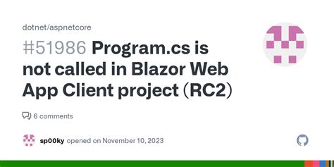 Programcs Is Not Called In Blazor Web App Client Project Rc2 · Issue 51986 · Dotnet