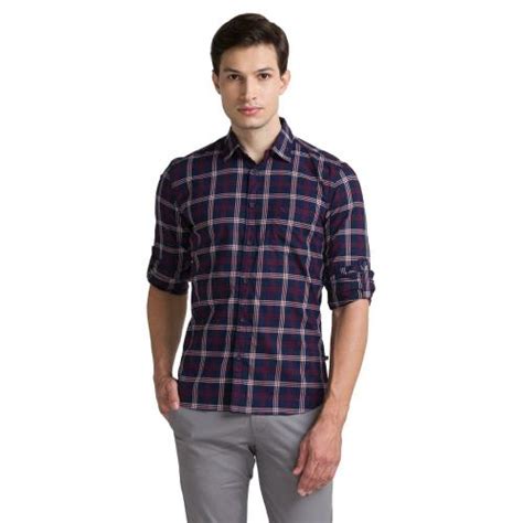 Buy Parx Dark Blue Shirt Online At Best Prices In India Jiomart