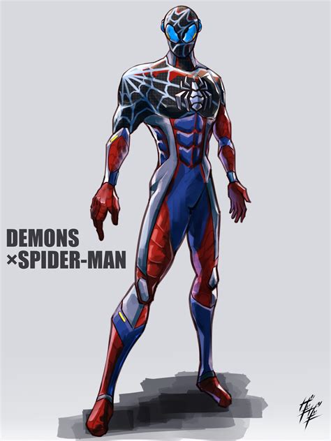 Spider Man And Kamen Rider Demons Kamen Rider And 4 More Drawn By