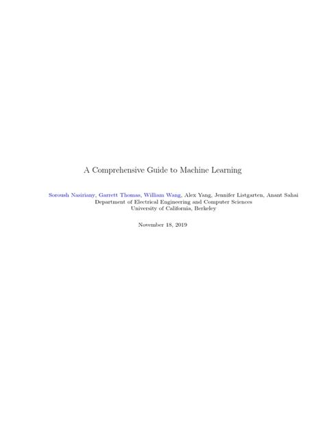 Machine Learning Guide Pdf Ordinary Least Squares Regression Analysis