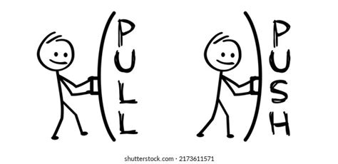 Push Pull Door Open Exit Icon Stock Vector Royalty Free 2173611571 Shutterstock