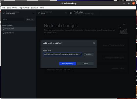 Error Na Hora De Criar Novo Ou Adicionar Repositório No Github Desktop Referente Ao Cap 18