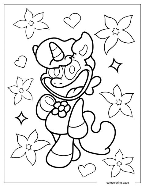 Craftycorn Smiling Critters Coloring Page