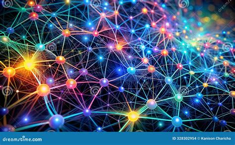 Abstract Neural Network Flow A Visual Representation Of Interconnected Data Generative Ai Stock
